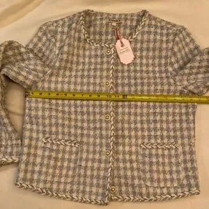 Nanette Lepore | Jackets & Coats | Nanette Lepore Light Blue And Cream ...